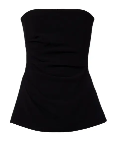 Proenza Schouler Damea Crêpe Top - Black