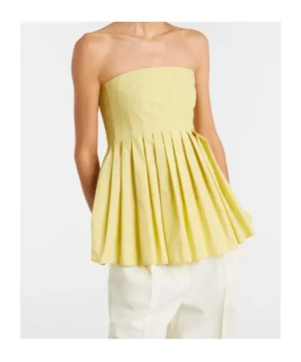 Proenza Schouler White Label Avine Peplum Strapless Top