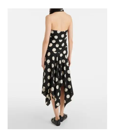 Junya Watanabe Lace-trimmed Polka-dot Midi Dress