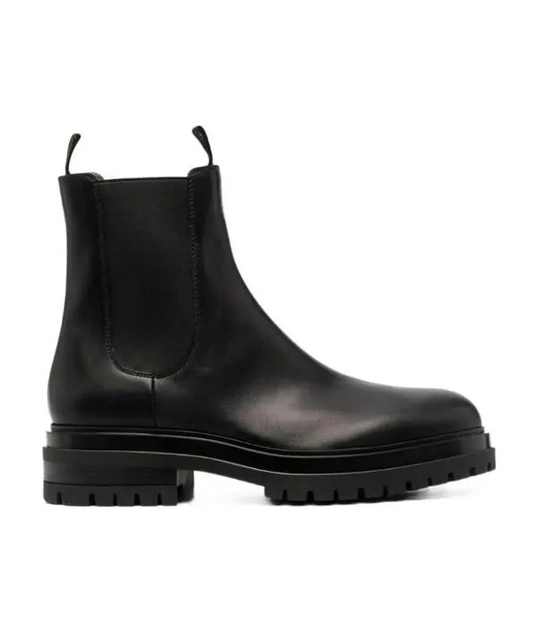 GIANVITO ROSSI Logo Side Paneled Chelsea Boots