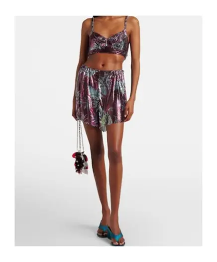 Rabanne Floral Chainmail Crop Top