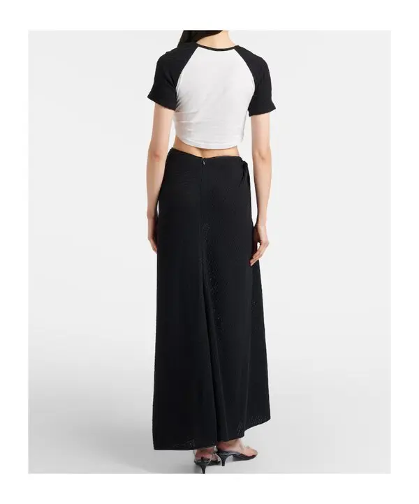 Christopher Esber Knitted Cotton-blend Maxi Skirt