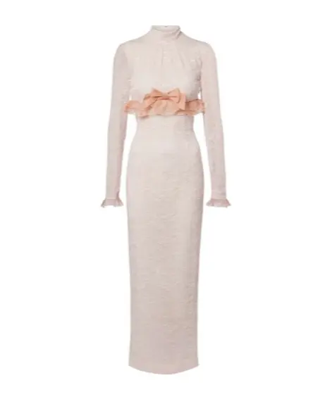 Alessandra Rich Bow-detail Lace Gown