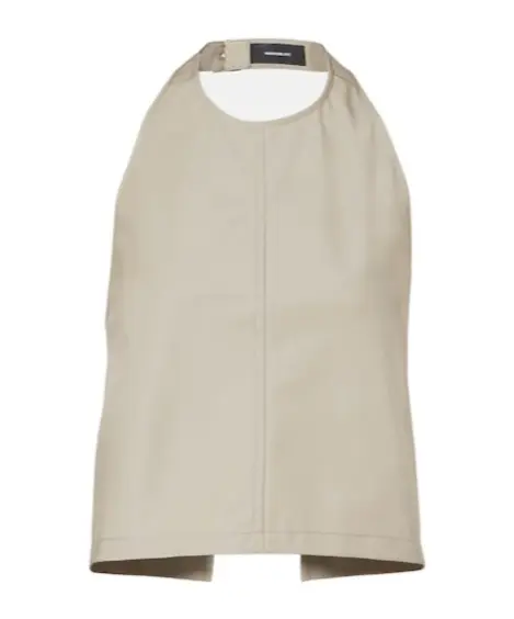 Wardrobe.NYC Halterneck Cotton-blend Top