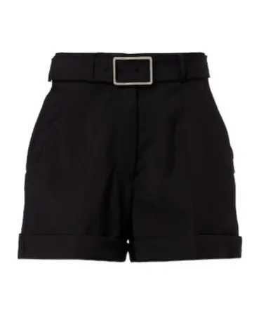 Sportmax Ghiera Belted Virgin Wool Shorts