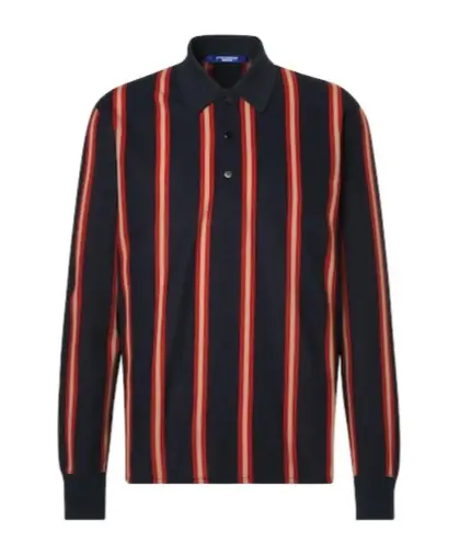 Junya Watanabe Striped Wool Polo Shirt