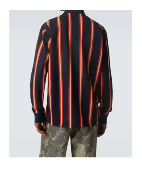 Junya Watanabe Striped Wool Polo Shirt