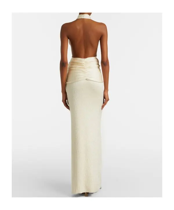 AYA MUSE Sereia Sequined Halterneck Gown
