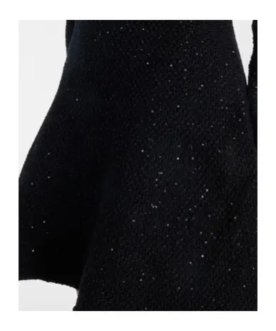 SELF-PORTRAIT Bow-detail Sequined Knitted Minidress