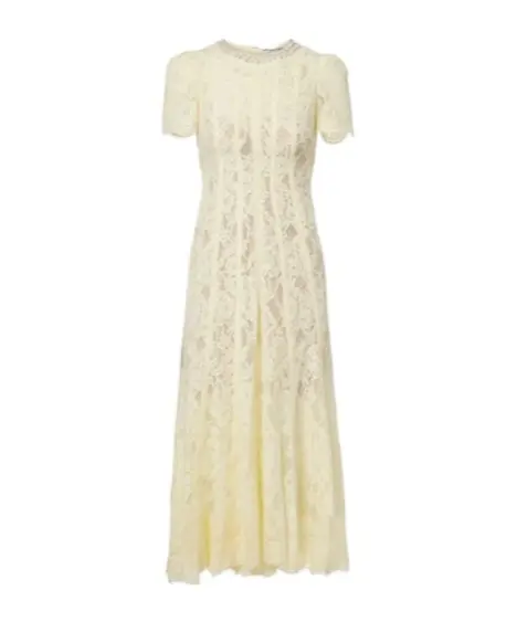 SELF-PORTRAIT Embellished Lace Midi Dress