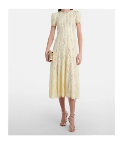 SELF-PORTRAIT Embellished Lace Midi Dress