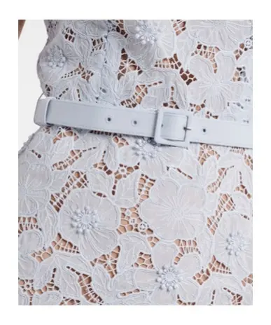SELF-PORTRAIT Floral Guipure Lace Midi Dress