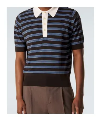 WALES BONNER Striped Polo Shirt