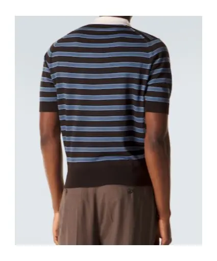 WALES BONNER Striped Polo Shirt