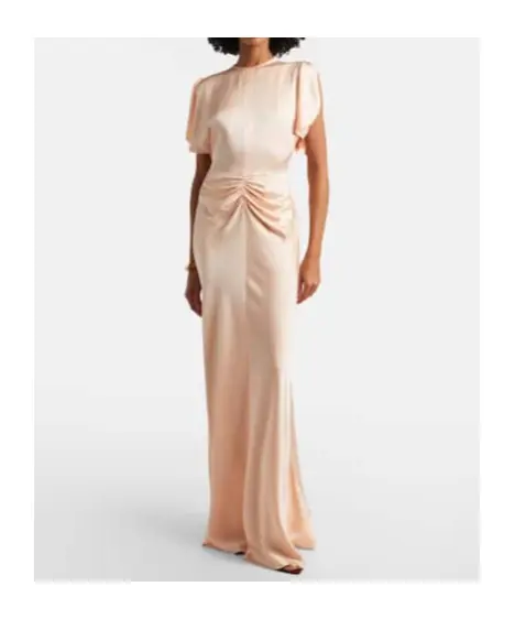 Victoria Beckham Isabella Gathered Satin Gown