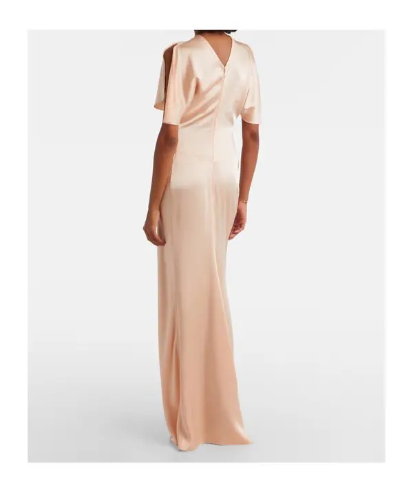 Victoria Beckham Isabella Gathered Satin Gown