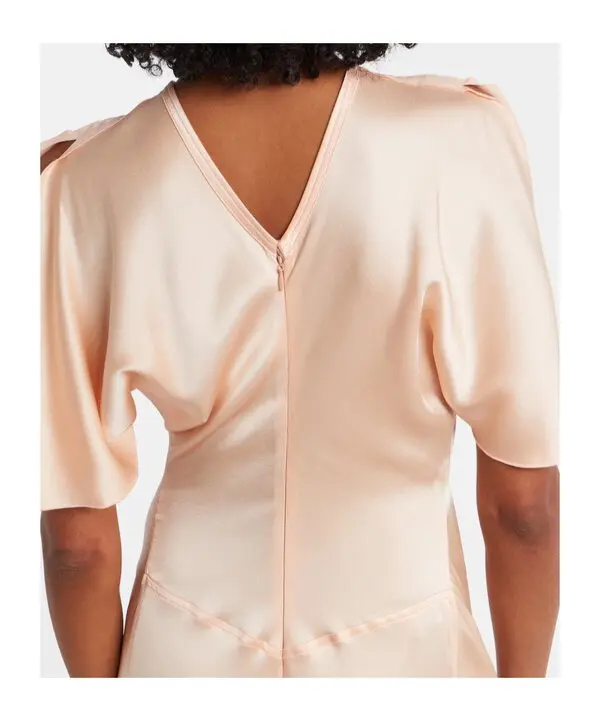 Victoria Beckham Isabella Gathered Satin Gown