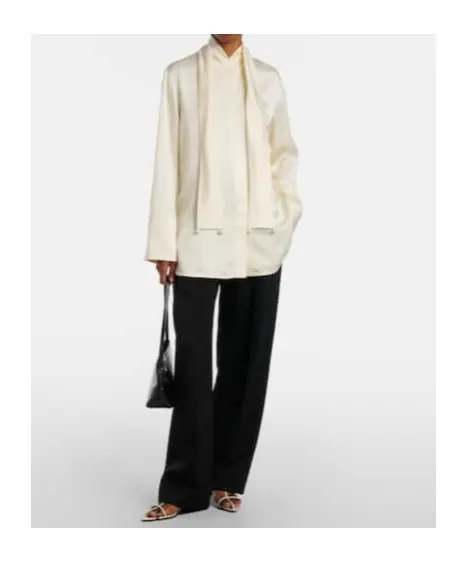 JIL SANDER Scarf-detail Satin Shirt