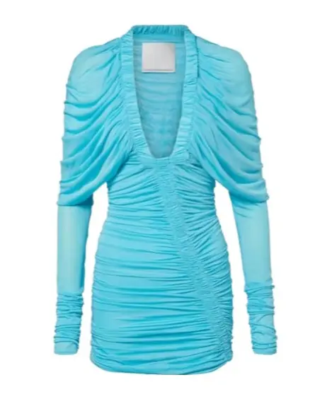 Christopher Esber Orion Ruched Sheer Minidress