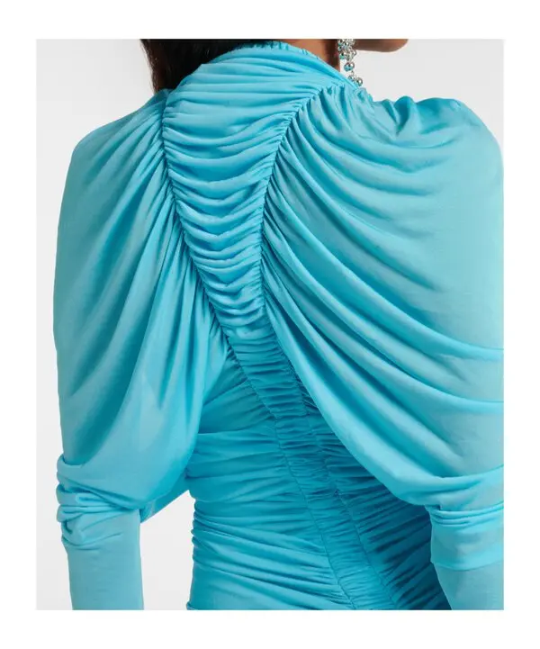 Christopher Esber Orion Ruched Sheer Minidress