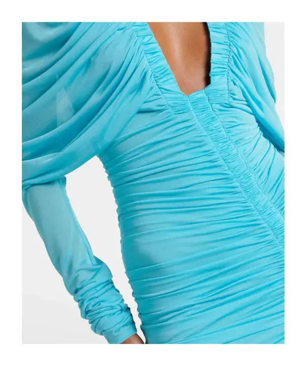 Christopher Esber Orion Ruched Sheer Minidress