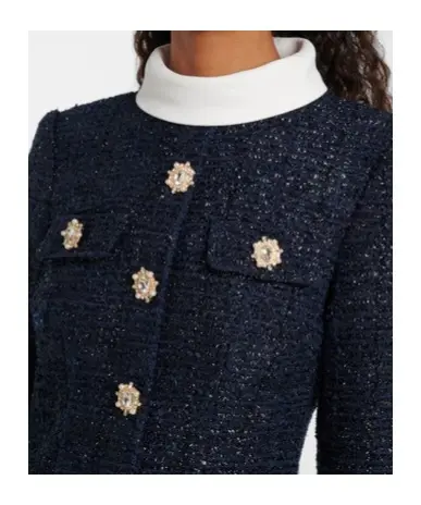 SELF-PORTRAIT Wool Terry Mini Dress