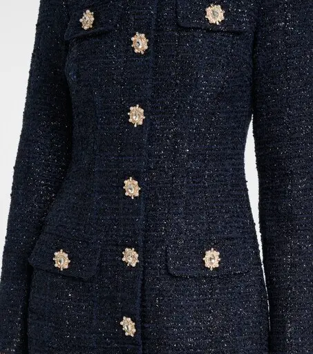 SELF-PORTRAIT Wool Terry Mini Dress