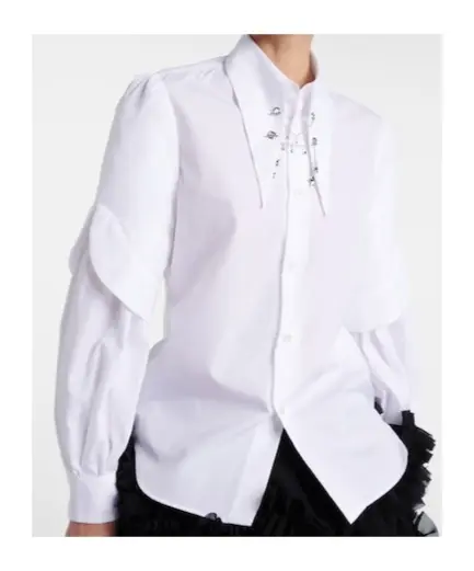 Comme Des Garçons Embellished Cotton Shirt