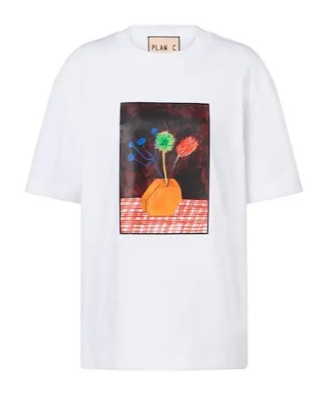 Plan C Printed Cotton Jersey T-shirt