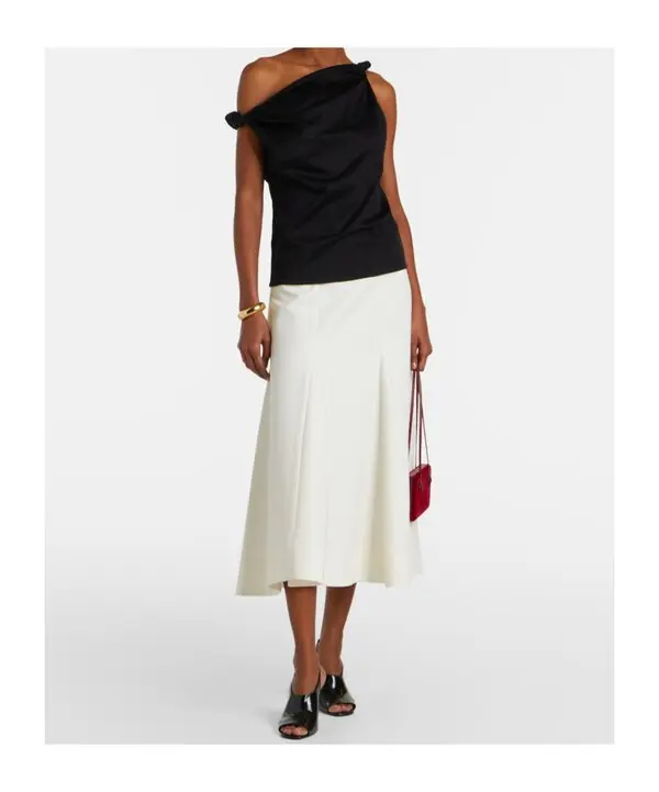 RÓHE One-shoulder Cotton-blend Top