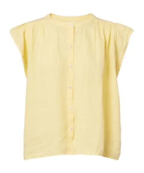 Velvet By Graham & Spencer Janey Linen Shirt - Nude