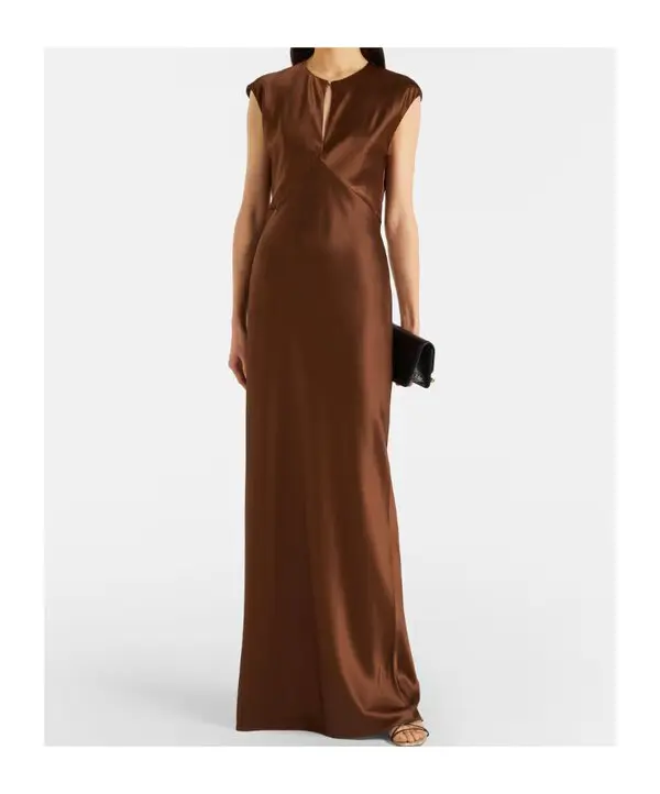 Veronica Beard Nelzy Silk-blend Satin Maxi Dress