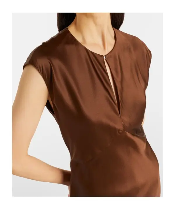 Veronica Beard Nelzy Silk-blend Satin Maxi Dress