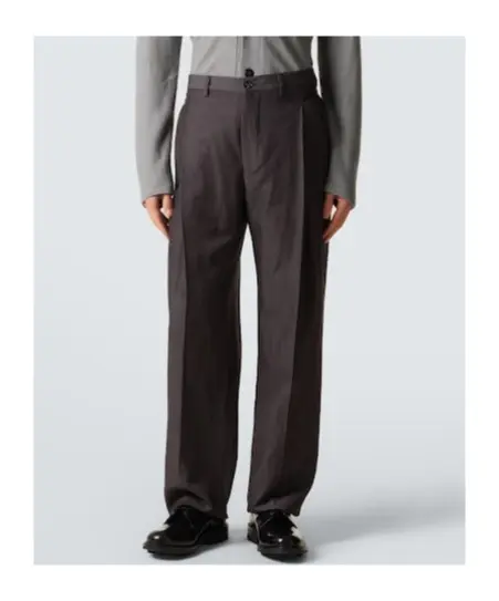 Giorgio Armani Wool, Abacá, And Silk Straight Pants