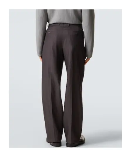 Giorgio Armani Wool, Abacá, And Silk Straight Pants