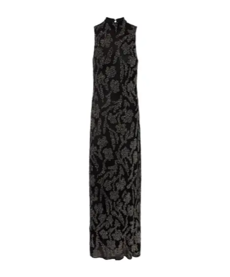 Veronica Beard Sylven Beaded Georgette Maxi Dress