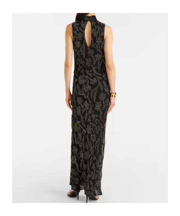 Veronica Beard Sylven Beaded Georgette Maxi Dress