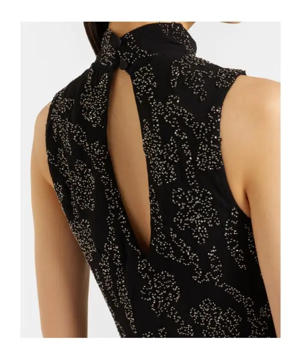 Veronica Beard Sylven Beaded Georgette Maxi Dress