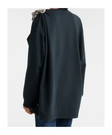 AREA Embellished Cotton Jersey T-shirt