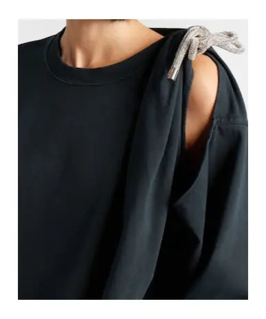 AREA Embellished Cotton Jersey T-shirt