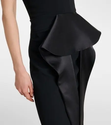 Maticevski Barrier Off-shoulder Satin Midi Dress