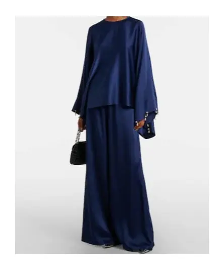Stella McCartney Faux Pearl Embellished Satin Top