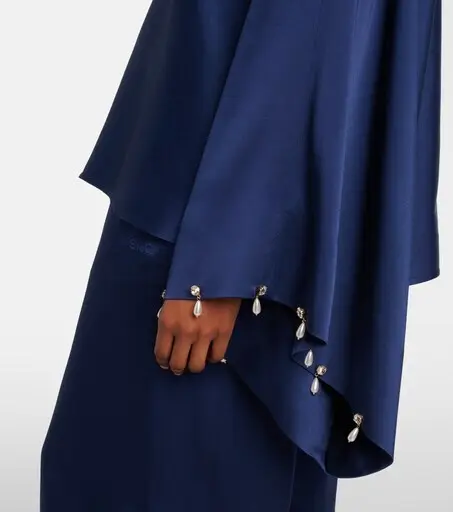 Stella McCartney Faux Pearl Embellished Satin Top