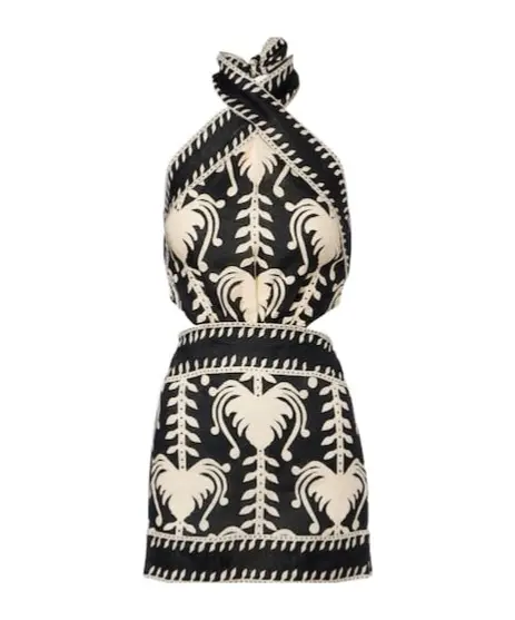 Johanna Ortiz Cutout Printed Minidress