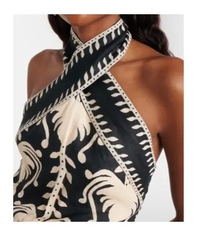 Johanna Ortiz Cutout Printed Minidress