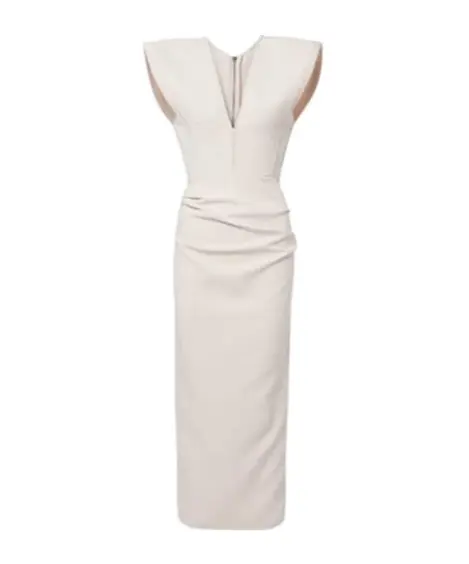 Maticevski Wingtip Draped Midi Dress