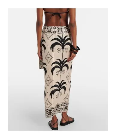 Johanna Ortiz Printed Linen Beach Cover-up
