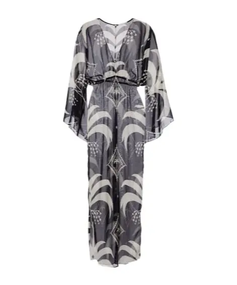 Johanna Ortiz Printed Sheer Beach Cover-up