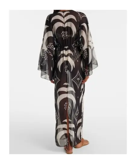 Johanna Ortiz Printed Sheer Beach Cover-up