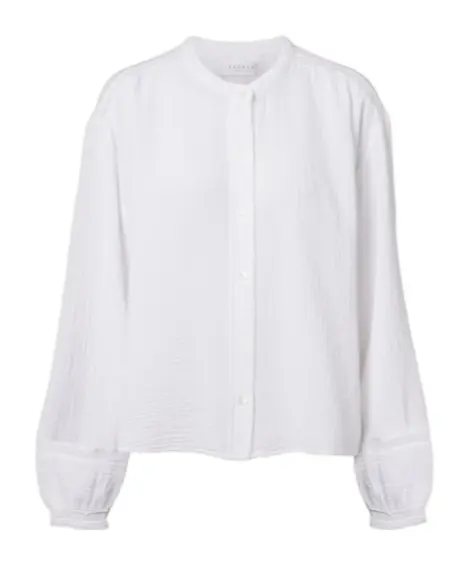 Velvet By Graham & Spencer Taria Cotton Muslin Shirt - White